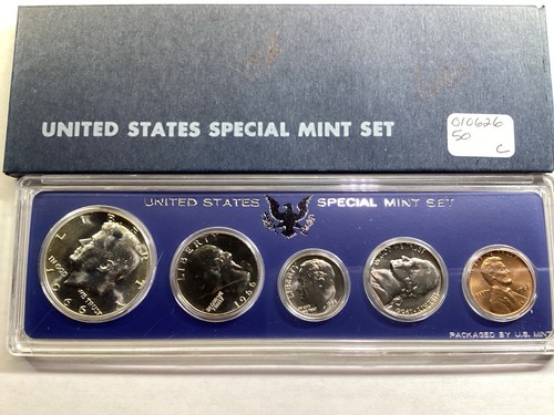 1966 Special Mint Set SMS with 5 Coins in OGP and Silver Kennedy 010626 ...