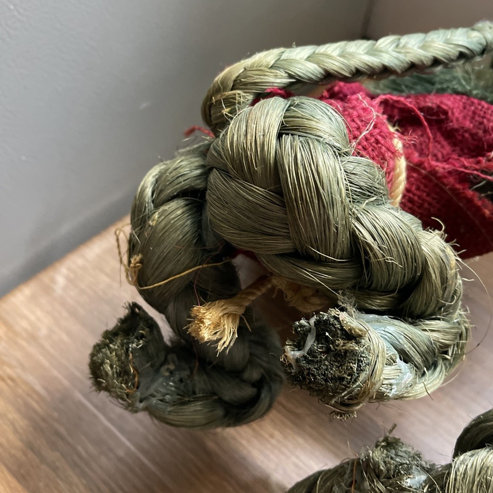 VTG 1960’s Enesco Hanging Monkey Carved Wood Face Braided Hemp Rope | eBay