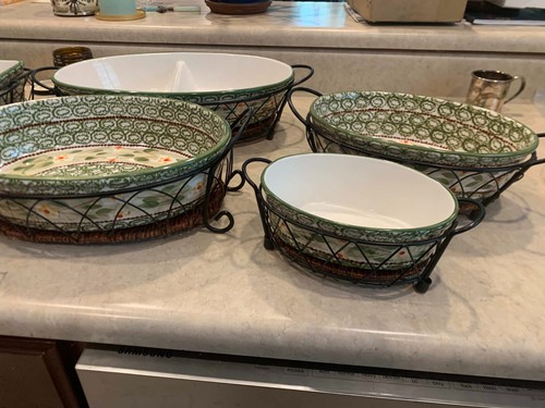 Temptations By Tara Presentable Ovenware Old World Green 6 Piece Lot ...