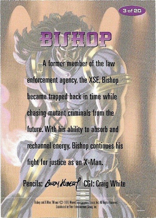 1995 Fleer Ultra Marvel Alternate X - X-Men - BISHOP #3 of 20 - Free Ship | eBay