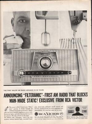 1959 RCA Victor PRINT AD Filteramic Antenna Radio Great documenting ad ...