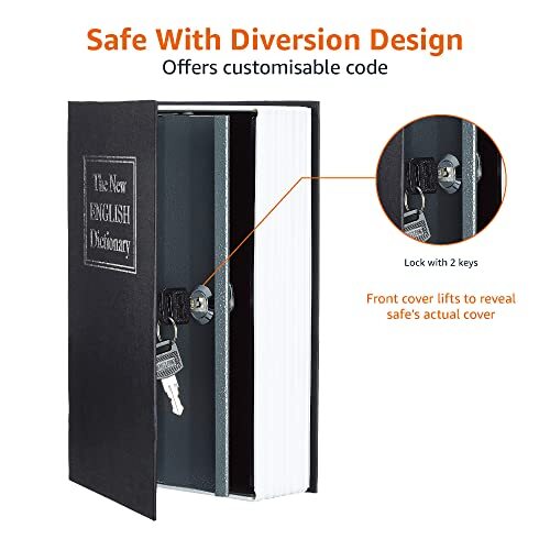 Black Book Safe with Key Lock / Portable lock box / | eBay UK