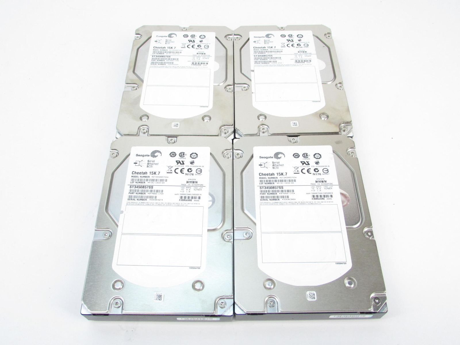 4x Seagate ST3450857SS 450GB 15K 6Gbps SAS 3.5" 16MB HDD Hard Drive Lot ...