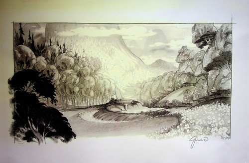 Pixie Hollow Games 2011 SIGNED Dennis Greco Production Background ...