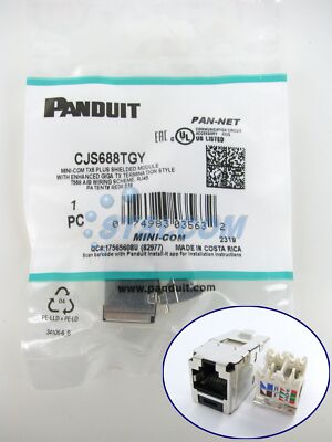 Panduit CJS688TGY Cat6 Shielded Mini-Com Jack ~STSI | eBay