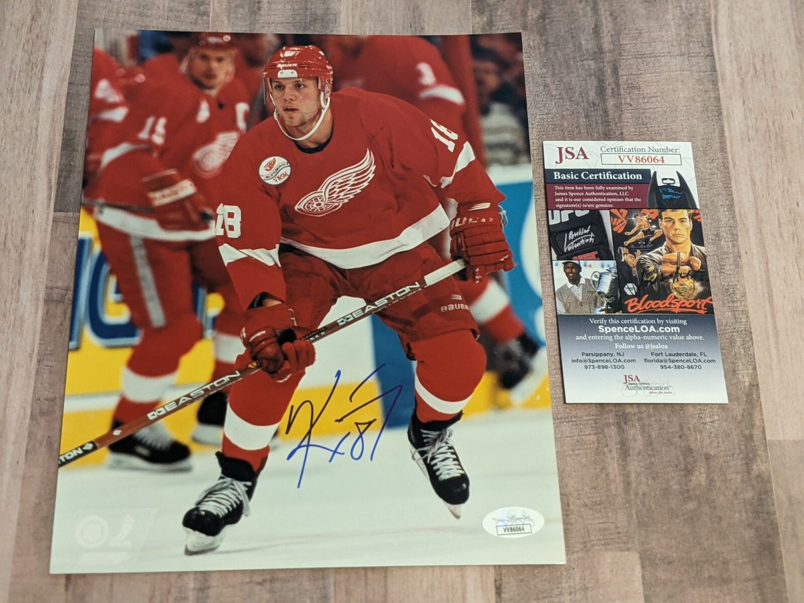 Kirk Maltby Autographed Signed JSA Photo File COA Vk Sm Patch Detroit ...