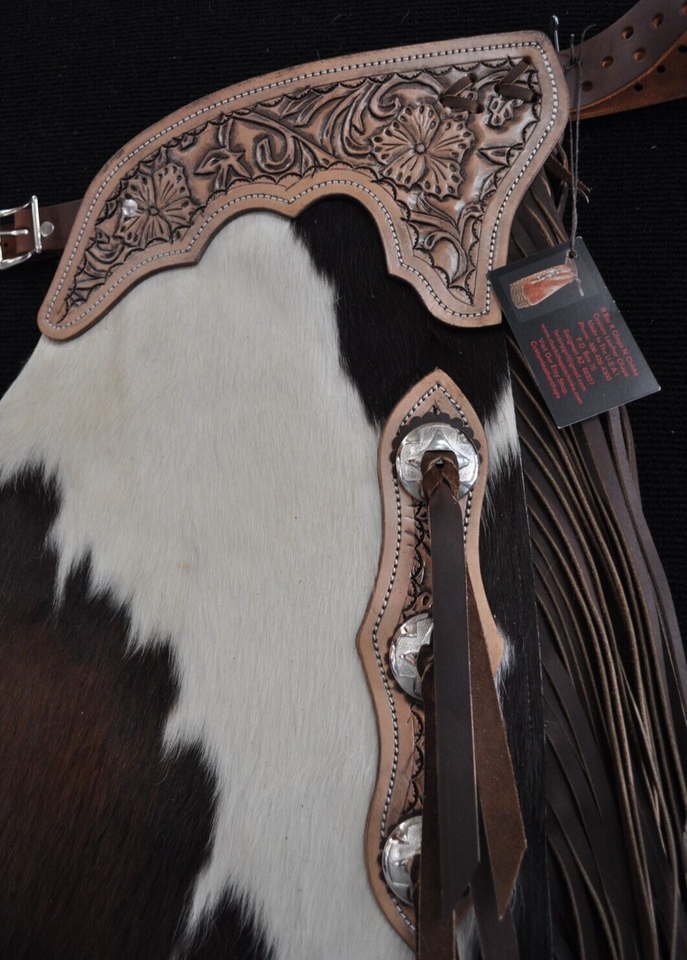 Custom Made Leather Chinks/Hair On Cowhide Chaps/Made In USA | eBay