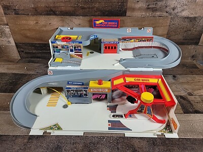 Vintage RARE Mattel 1986 Hot Wheels Car Wash And Service Station Sto ...