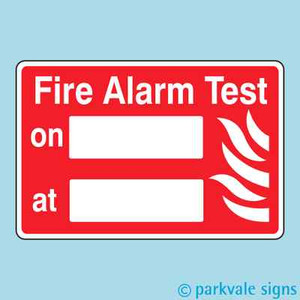 Fire Alarm Test Sign | eBay