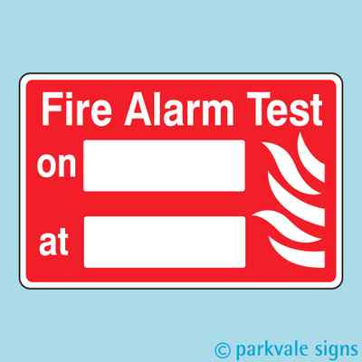 Fire Alarm Test Sign | eBay UK