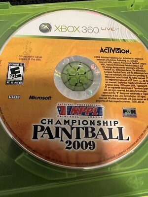 NPPL Championship Paintball 2009 (Xbox 360) Disc Only, Tested, Working ...