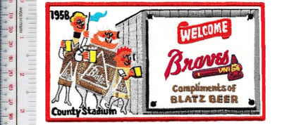 Beer Baseball Milwaukee Braves & Blatz Beer 1958 National League Promo ...