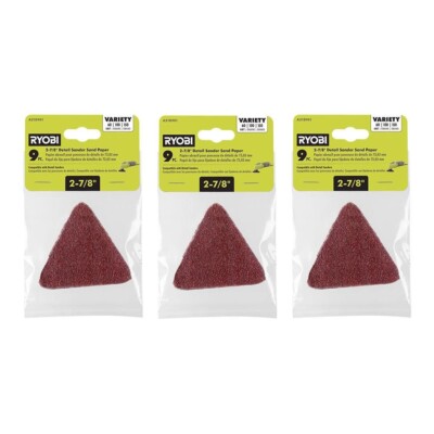 Ryobi 27-Piece 2-7/8 In. Detail Sand Paper Assortment Set Sander Pad | eBay