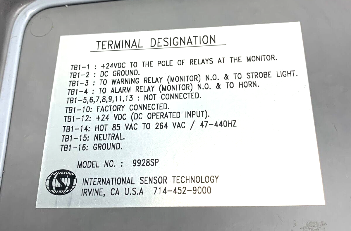 Matheson Gas SP202 & 9928SP Channel Gas Monitoring Alarm Controller SM95-0 | eBay