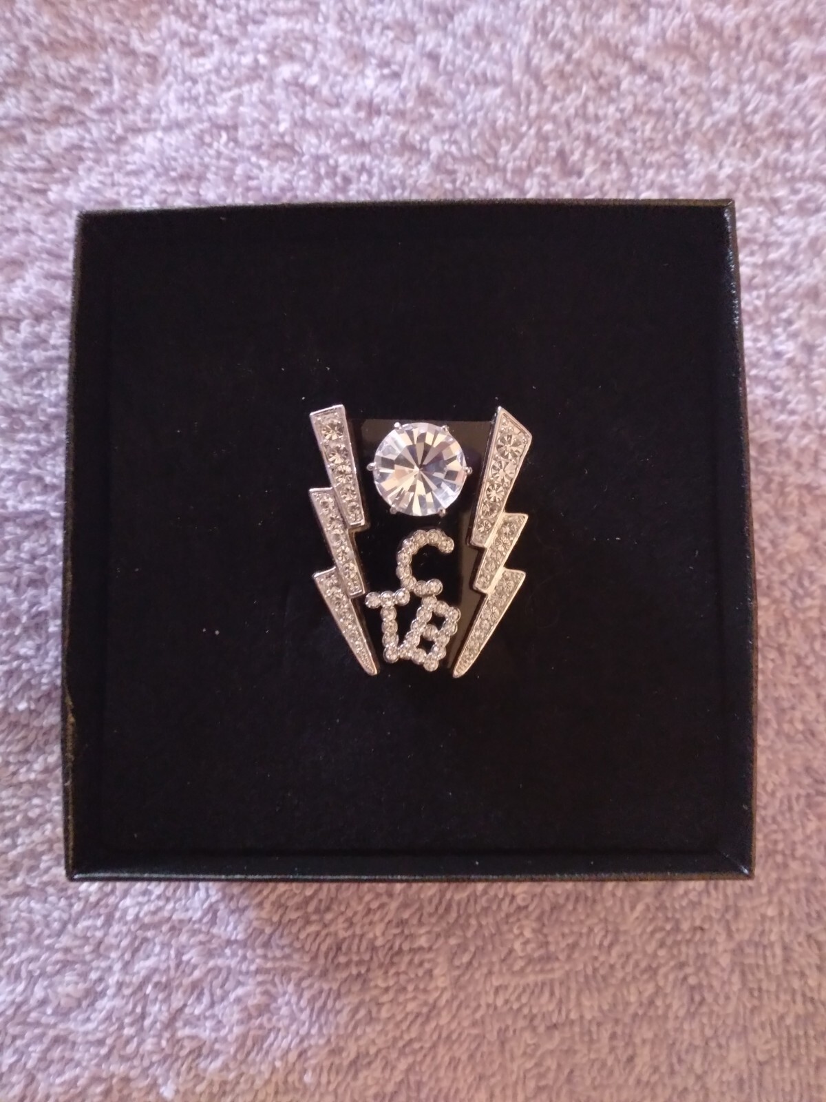 ELVIS PRESLEY TCB 18K GOLD PLATED CRYSTAL RING WHOLE SIZES 8-14 BRAND ...