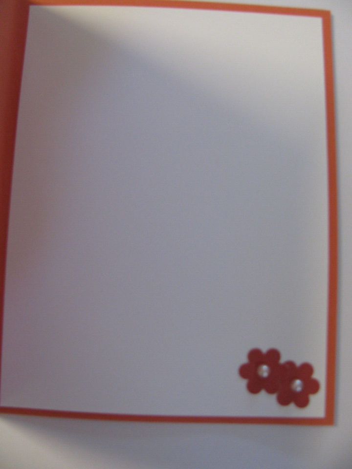 Stampin Up Card FRIENDSHIP Bird Flowers Pearls Blank Inside Dimensional ...