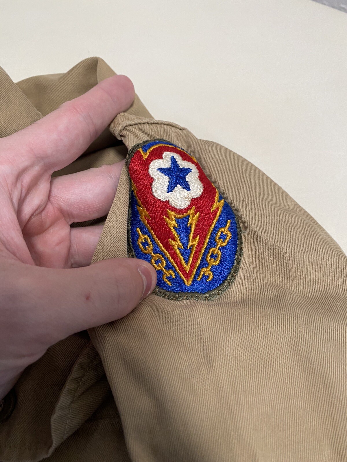 VTG WW2 US Army ADSEC/44th Infantry Division Corporal Khaki Shirt ...