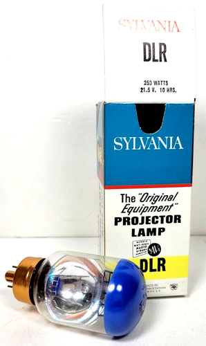 Sylvania DLR projector lamp bulb blue top DLR 250 Watts 21.5 V. 10 ...