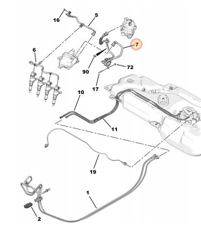 NEU CITROEN DS5 FUEL FEED HOSE PIPE 9813043380 ORIGINAL | eBay