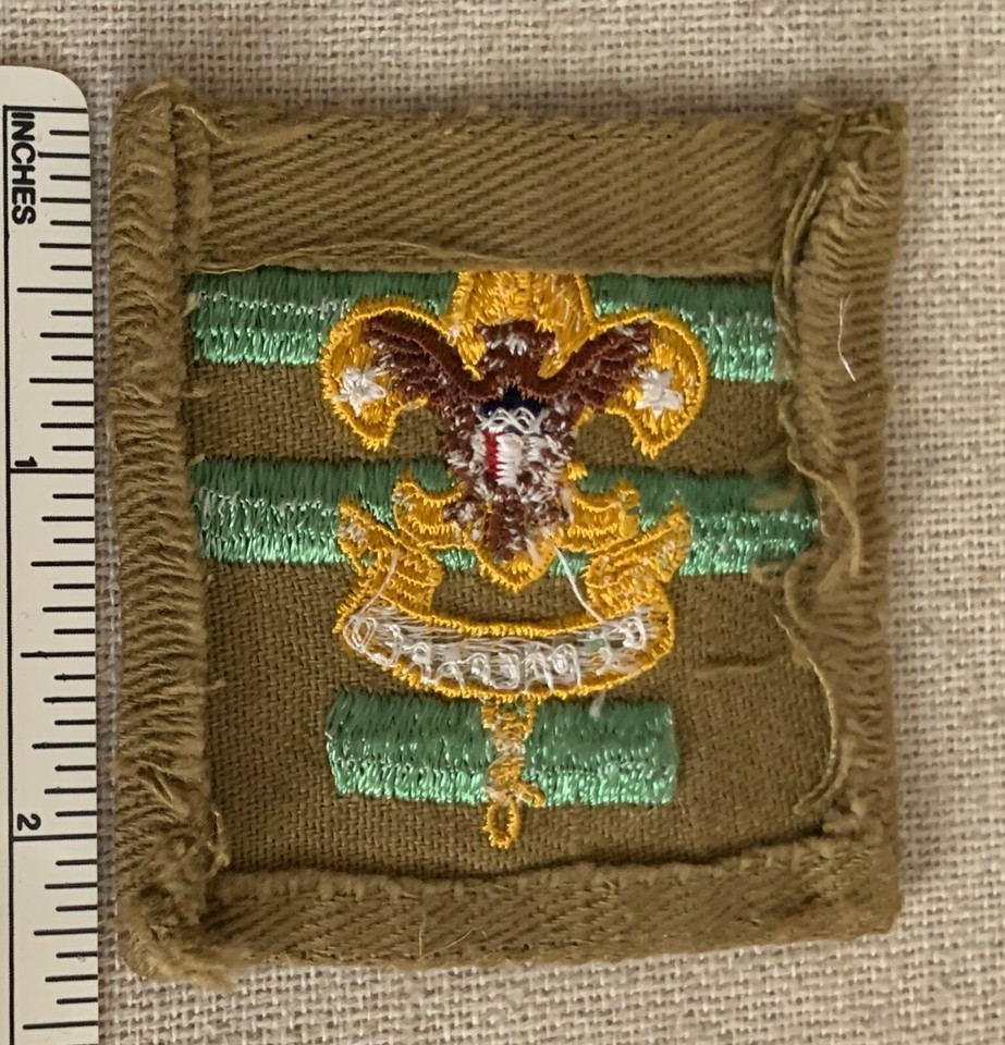 Vintage SENIOR PATROL LEADER Boy Scout Position PATCH Tan Badge EARLY ...