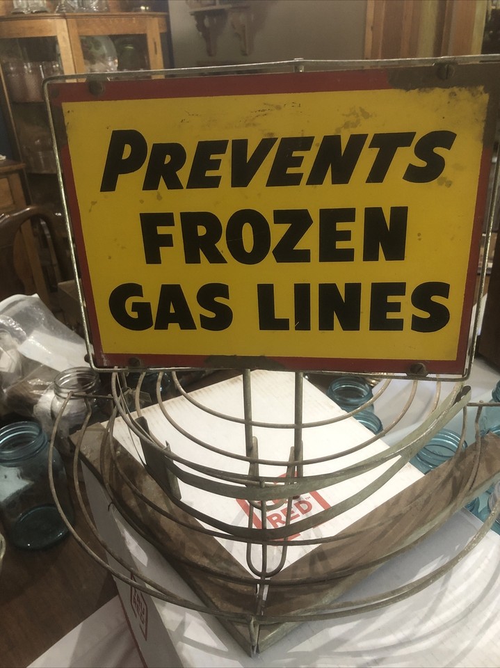 PREVENTS FROZEN GAS LINES Old Gas Station Gas Pump Topper. | eBay