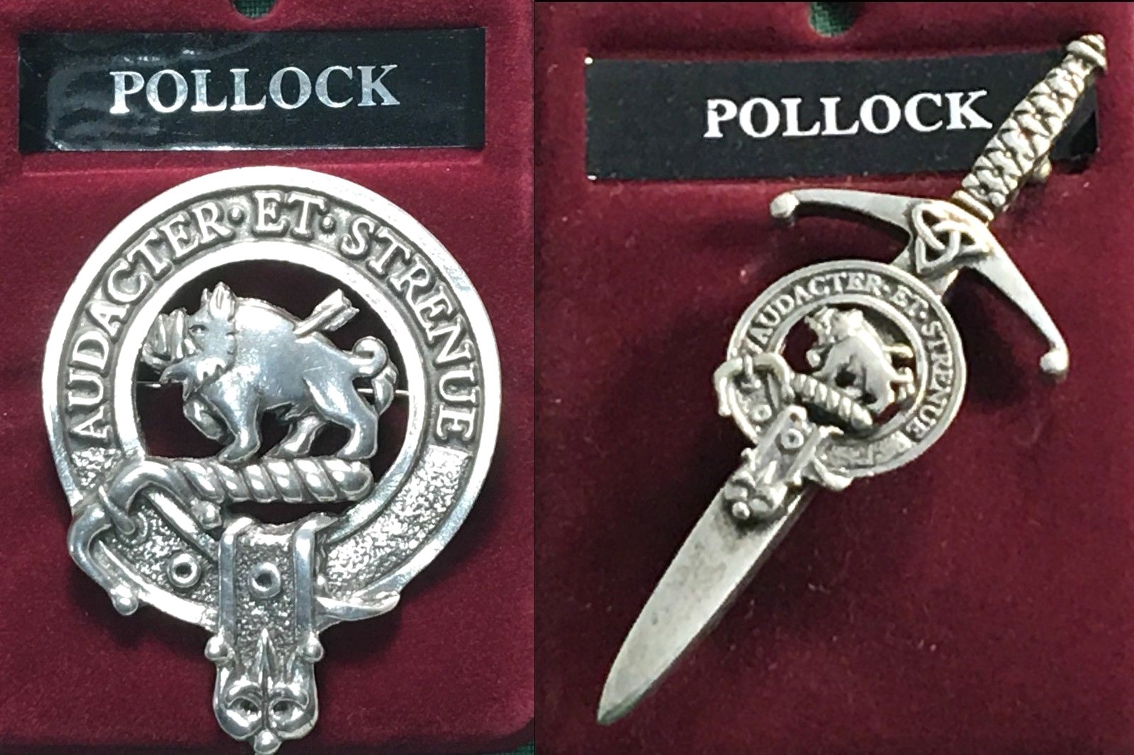Pollock Scottish Clan Crest Pewter Badge or Kilt Pin | eBay
