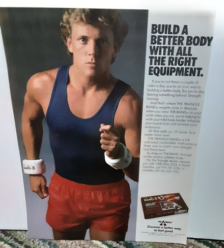 1985 Triangle Band Build A Better Body Fitness Workout Man Original ...