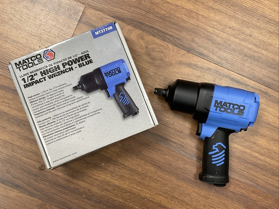 Matco Tools 1/2” High Power Pneumatic Impact Wrench - MT3779B - Blue ...