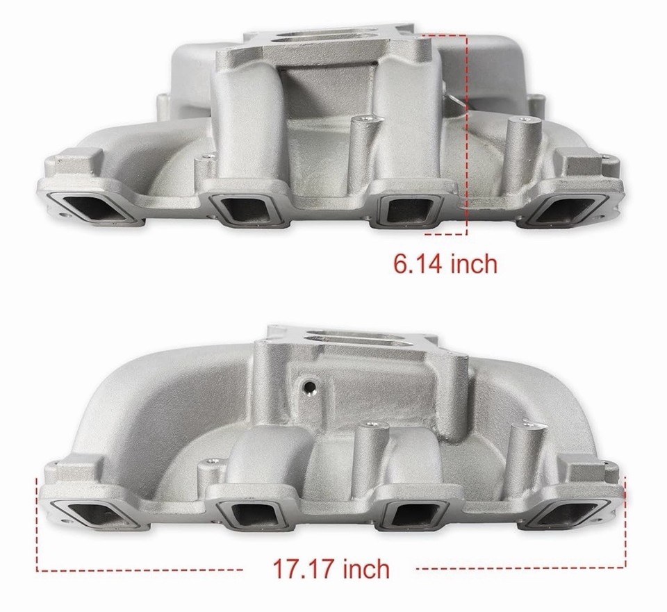 Dual Plane Mid-Rise Intake Manifold for GM LS1 LS2 LS6 Cathedral Port ...