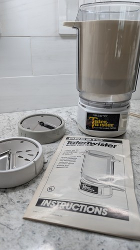 PRESTO TATER Twister Electric Curly Cutter 0293001 w/ Curly & Spiral ...