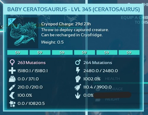 ARK ASCENDED PVE OFFICIAL PAIR BABY CERATO TURQUOISE NEW TOP STATUS PC ...