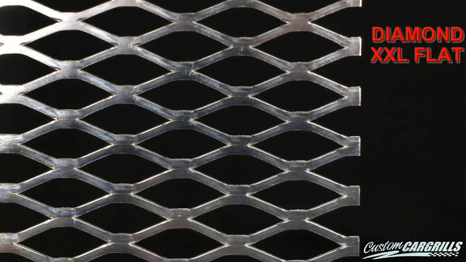 CCG UNIVERSAL 6" x 36" DIAMOND XXL FLAT GRILL GRILLE MESH SHEET BLACK ...