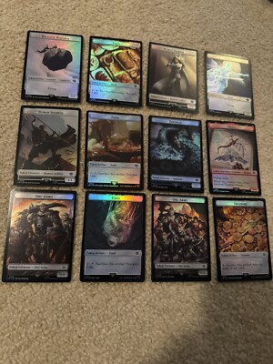 MTG Lord of the Rings LTR Foil TOKEN LOT Complete Set of 12 (Magic the ...