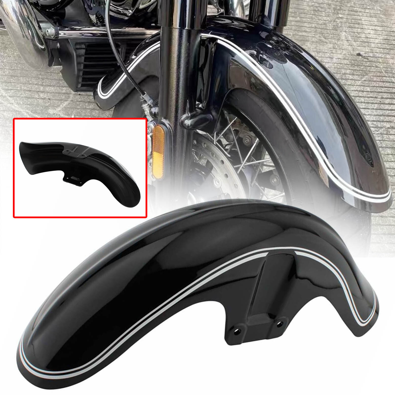 Motorcycle Black Wheel Wrap Front Fender Mudguard Procter For BMW R18 ...