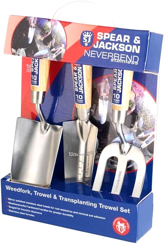 Spear & Jackson Neverbend Stainless Hand Tool Set Garden Gift Set ...