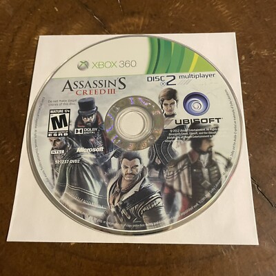 Microsoft Xbox 360 Assassin's Creed 3 III DISC 2 Multiplayer TESTED ...