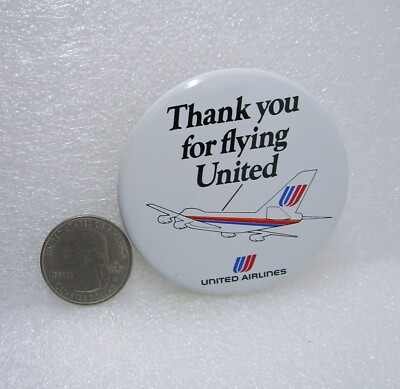 United Airlines - Thank You For Flying United Button Pin | eBay