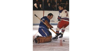 BRUCE GAMBLE GOALIE TORONTO VS ROD GILBERT HOCKEY PRINT NOSTALIGIA ...