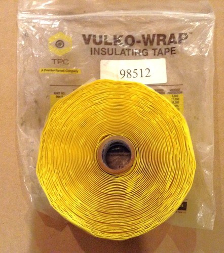 VULKO-WRAP Insulating Tape 98512 Yellow 1-1/2 X 36 Feet. 275 Volt Per ...