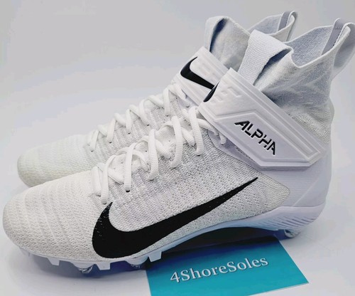 Nike Men's 12.5 Alpha Menace Elite 2 Detachable White Football Cleat ...