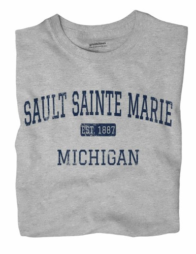 Sault Sainte Marie Michigan MI T-Shirt EST | eBay