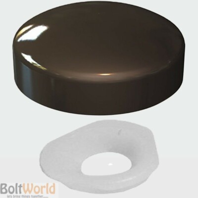 BROWN PLASTIC DOME SCREW COVER CAP SMALL 2 PIECE CLICK ON - PLASTIDOME ...