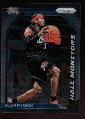 ALLEN IVERSON 76ERS SILVER HALL MONITORS INSERT CARD SP 2018-19 PANINI ...
