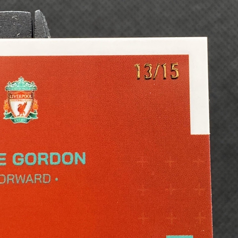 Kaide Gordon Autograph Auto /15 Topps Liverpool Team Set 2022/23 | eBay