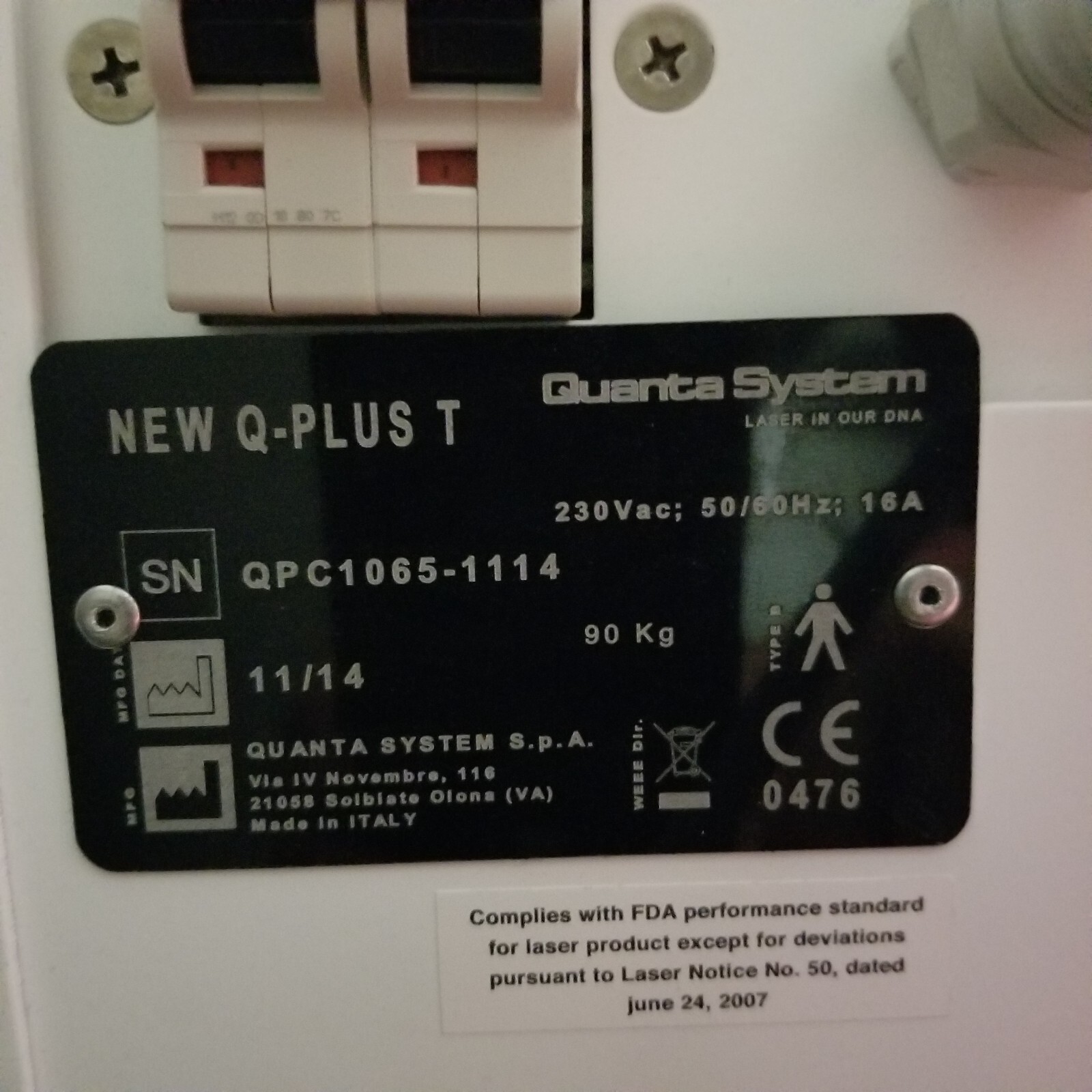 Quanta Q-Plus C Tattoo Removal Laser Machine | eBay