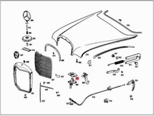Mercedes-Benz C W202 Engine Hood Catch Upper Part A2028800260 Genuine ...