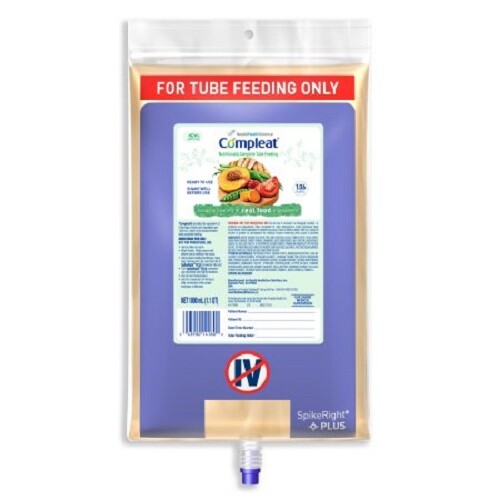 Compleat Spike Right Plus Tube Feeding Formula 1000 mL Bag RTH ...