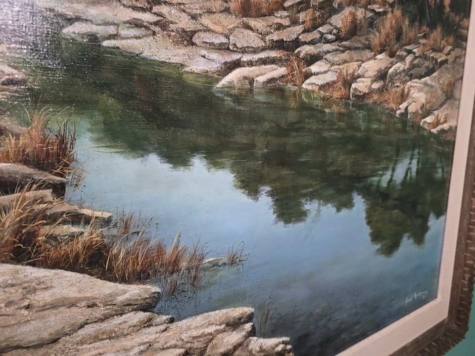 Artist Janet Montgomery (Dallas Texas, 1926-2008) Oil On Canvas Dates ...