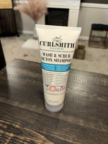 CURLSMITH Wash & Scrub Detox Shampoo Vegan Exfoliating Clarifying 8 Oz ...
