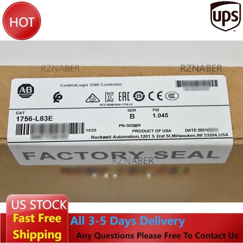 Surplus Sealed Allen Bradley 1756-L83E /B 2021 ControlLogix Logix5580 ...